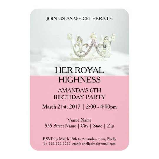Her Royal Highness Invitation | Zazzle.com