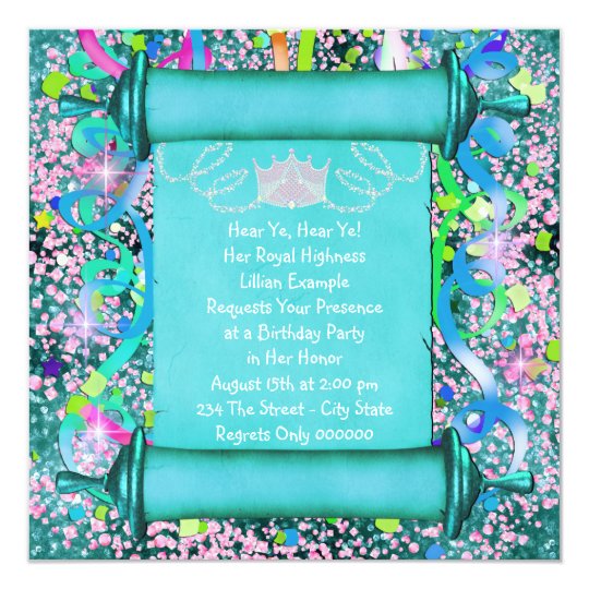Her Royal Highness Princess Birthday Party Invitation | Zazzle.com