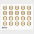 Heraldic Bee Metallic Gold & Ivory Honey Sticker | Zazzle