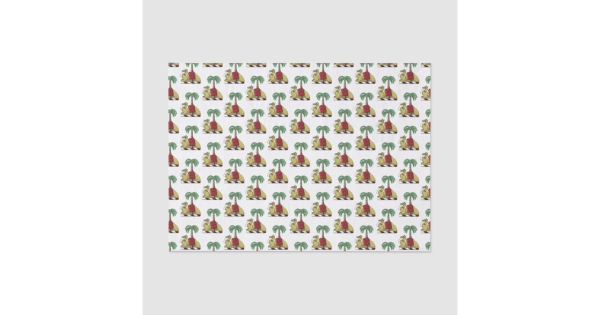 Heraldic Camel Palm Tree Color Coat of Arms Tissue Paper | Zazzle