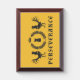 Heraldic Perseverance Rooster Award Plaque | Zazzle