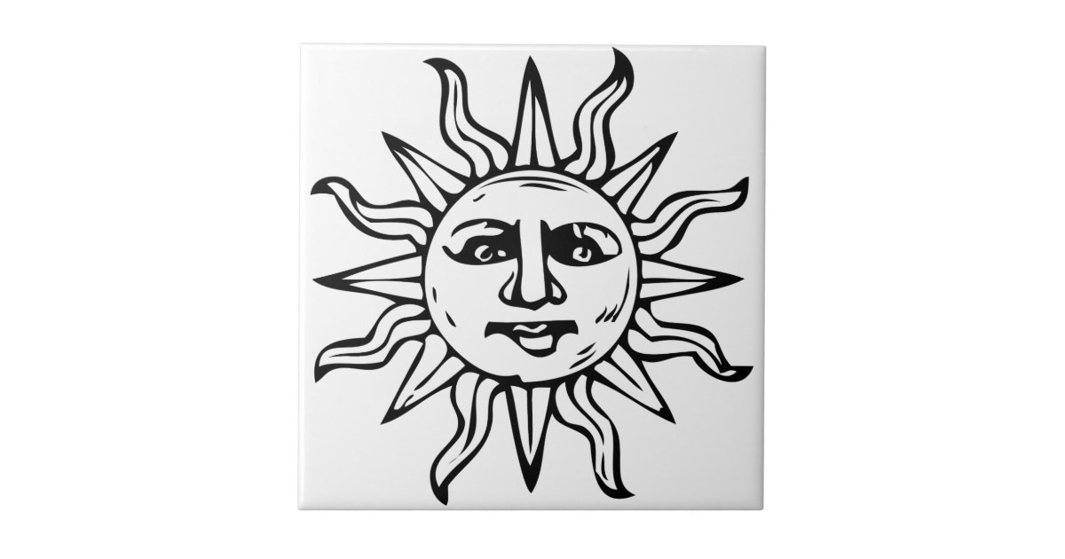 Heraldic Sun Tile | Zazzle