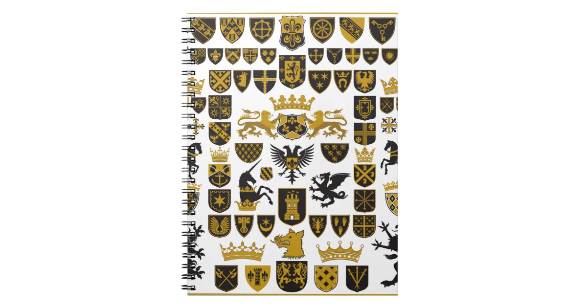 HERALDRY Crests and Symbols Notebook | Zazzle