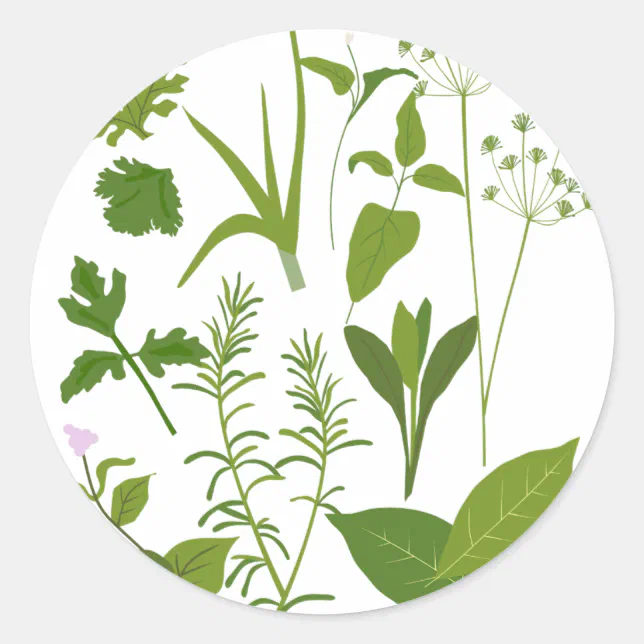 Herb Collection Sticker | Zazzle