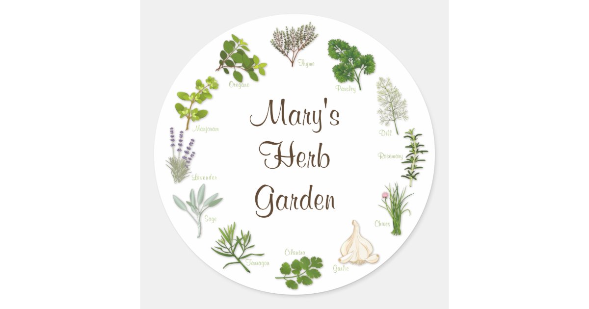 Herb Garden Stickers | Zazzle