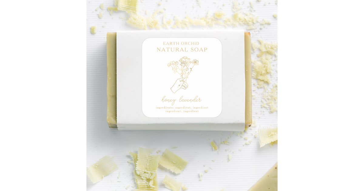 Herbal + Floral Apothecary Square Sticker | Zazzle