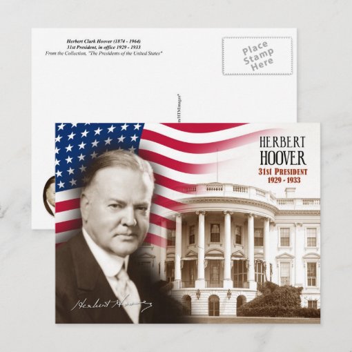 Herbert Hoover - 31st President of the U.S. Postcard | Zazzle