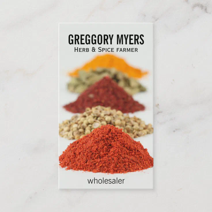 Herbs & Spices Business Card | Zazzle