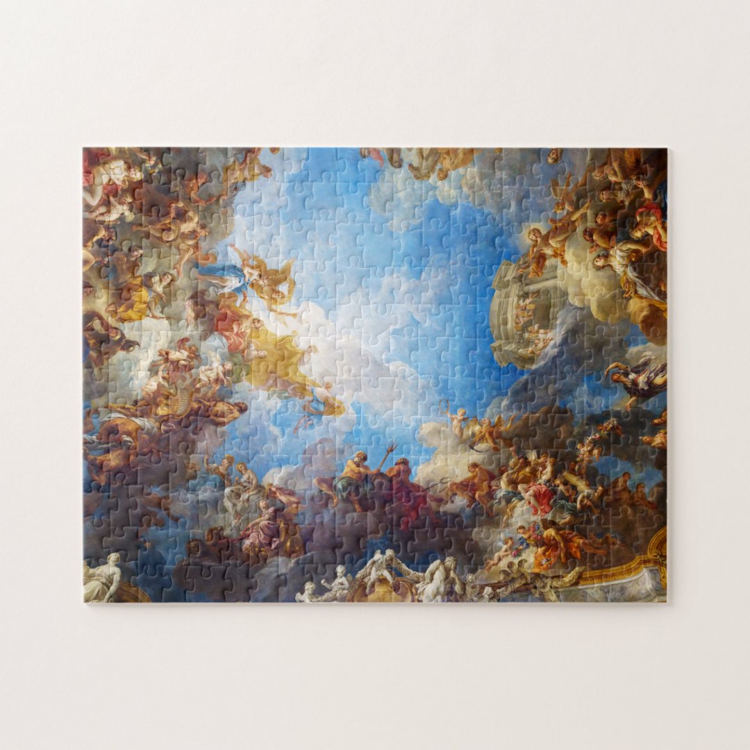 Hercules ceiling painting in Chateau de Versailles Jigsaw Puzzle | Zazzle