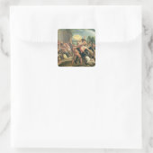 Hercules, Deianeira and the centaur Eurytion Square Sticker | Zazzle