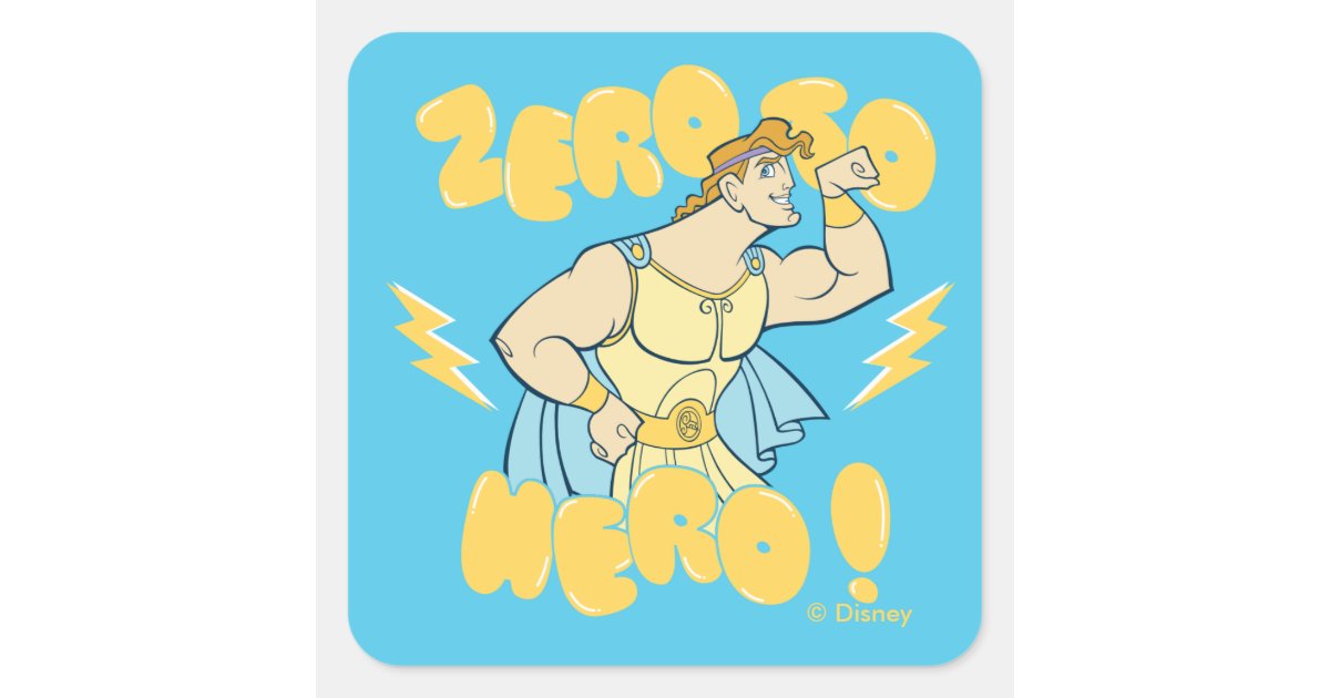 Hercules - Zero to Hero Square Sticker | Zazzle