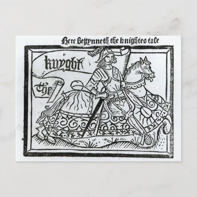'Here Begynneth the Knightes Tale' Postcard | Zazzle