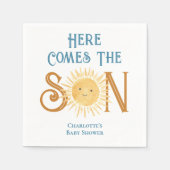 Here Come The Son Baby Shower Napkins | Zazzle