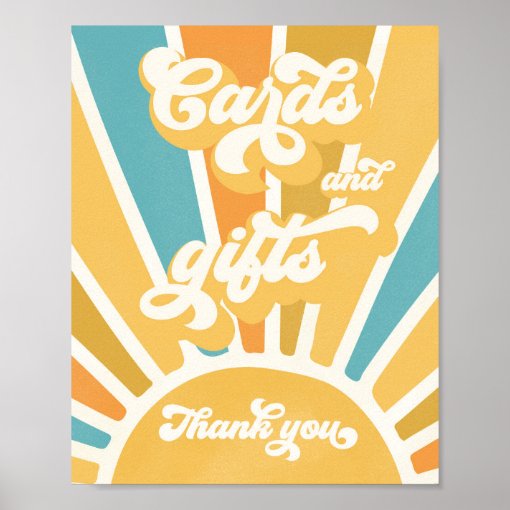 Here Come The Son Sun Baby Shower Cards And Gifts Poster | Zazzle