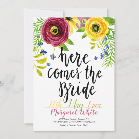 Here Comes the Bride Invitation | Zazzle.com