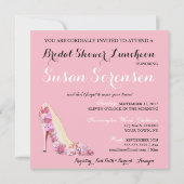 Here Comes The Bride Pink & Flowers Diamonds Party Invitation | Zazzle