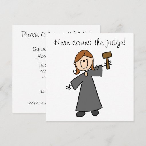 Here Comes the Judge Invitation | Zazzle