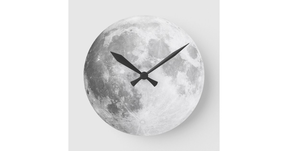 Here Comes The Moon / Full Moon Wall Clock | Zazzle