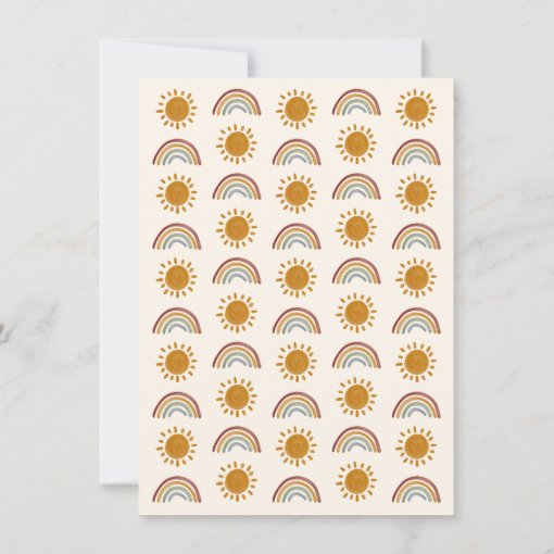 Here Comes The Son | Boho Rainbow Boy Baby Shower Invitation | Zazzle