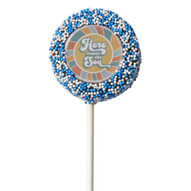 Here Comes The Son Groovy Retro Sun Baby Shower Chocolate Covered Oreo ...