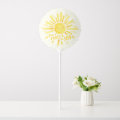 Here comes the son yellow sun whimsy baby shower balloon | Zazzle