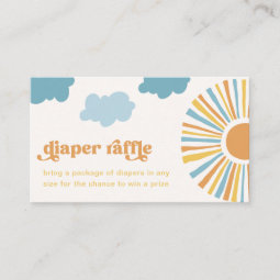 Here Comes the Sun Diaper Raffle Cards | Zazzle