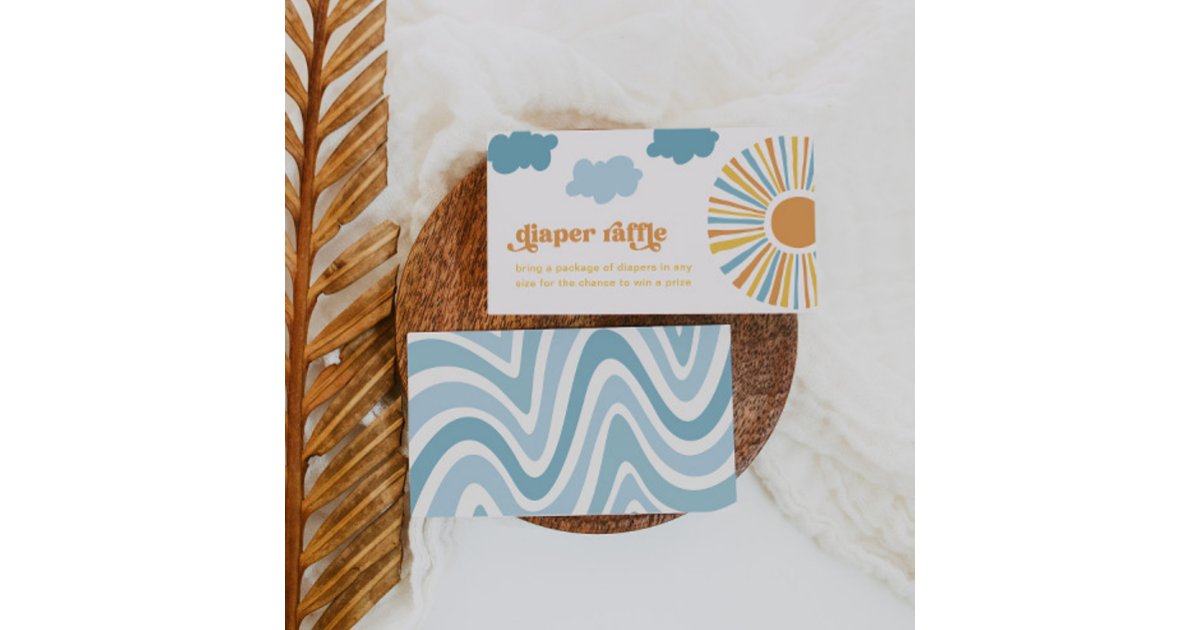 Here Comes the Sun Diaper Raffle Cards | Zazzle