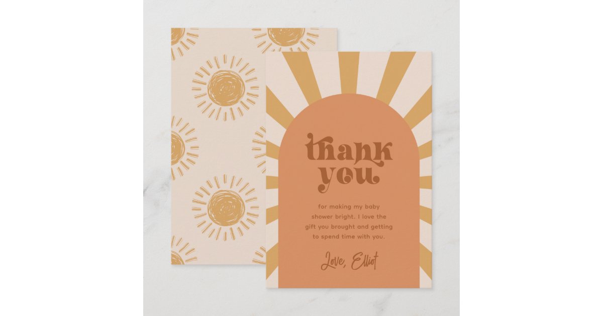 Here Comes The Sun Thank You Card | Zazzle