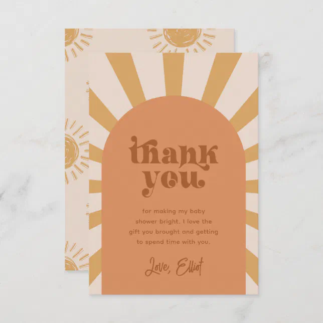 Here Comes The Sun Thank You Card | Zazzle