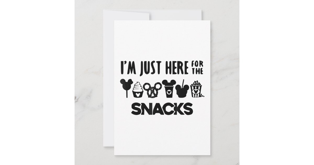 Here for the Snacks Family Vacation Invitation | Zazzle