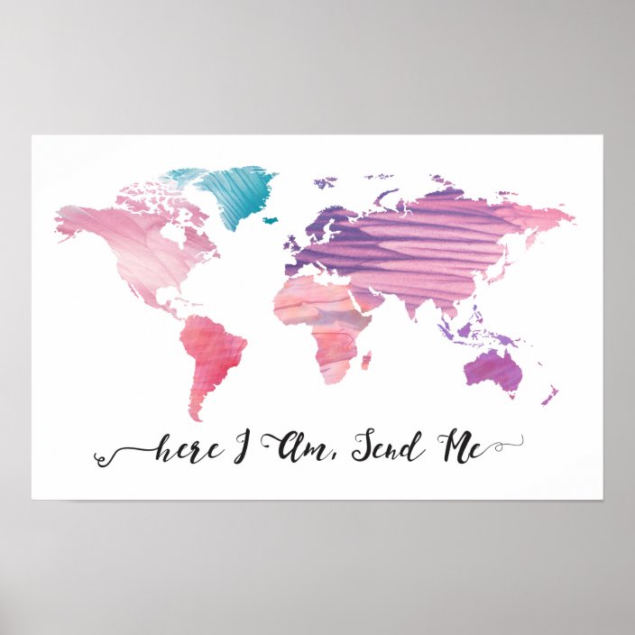 Here I Am Send Me Poster | Zazzle.com