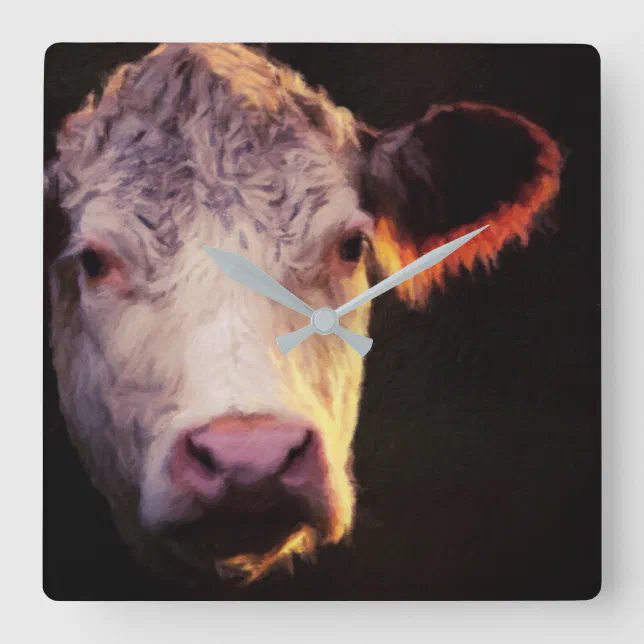 Hereford Cattle Wall Clock | Zazzle