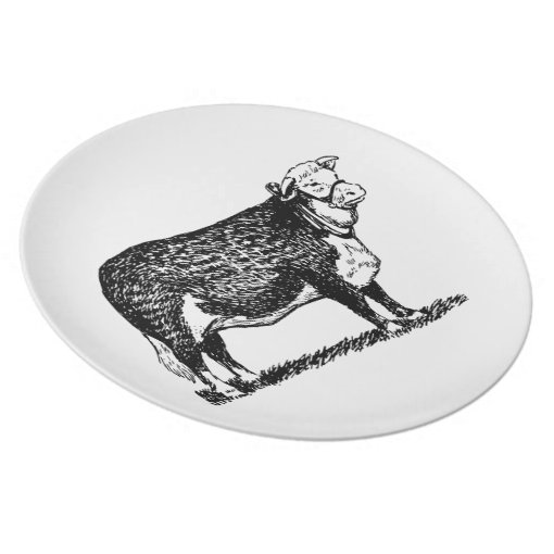 Hereford Cow Plate | Zazzle