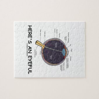 Here's An Eyeful (Eye Anatomy Humor) Jigsaw Puzzle | Zazzle