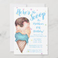 Here's the Scoop Boys Ice Cream Birthday Invitation | Zazzle