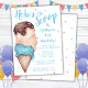 Here's the Scoop Boys Ice Cream Birthday Invitation | Zazzle
