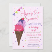 Here's the Scoop Ice cream Birthday Party Invitation | Zazzle