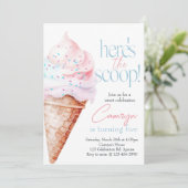 Here's the scoop, Ice Cream Party, Sweet Invitation | Zazzle