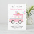 Here's The Scoop Ice Cream Truck Birthday Invitation | Zazzle