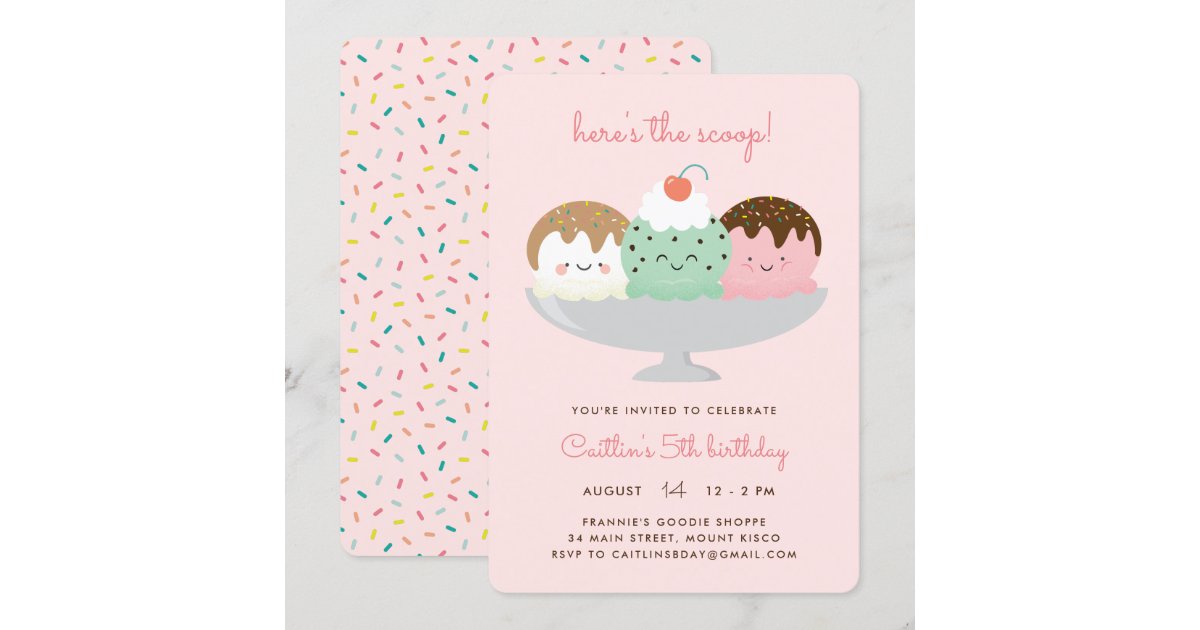 Here's the scoop invitation | Zazzle