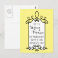 Here's to Strong Women Motivational Yellow Frame Postcard | Zazzle