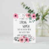Here's to Strong Women Watercolor Floral Postcard | Zazzle