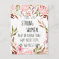 Here's to Strong Women Watercolor Pink Peonies Postcard | Zazzle