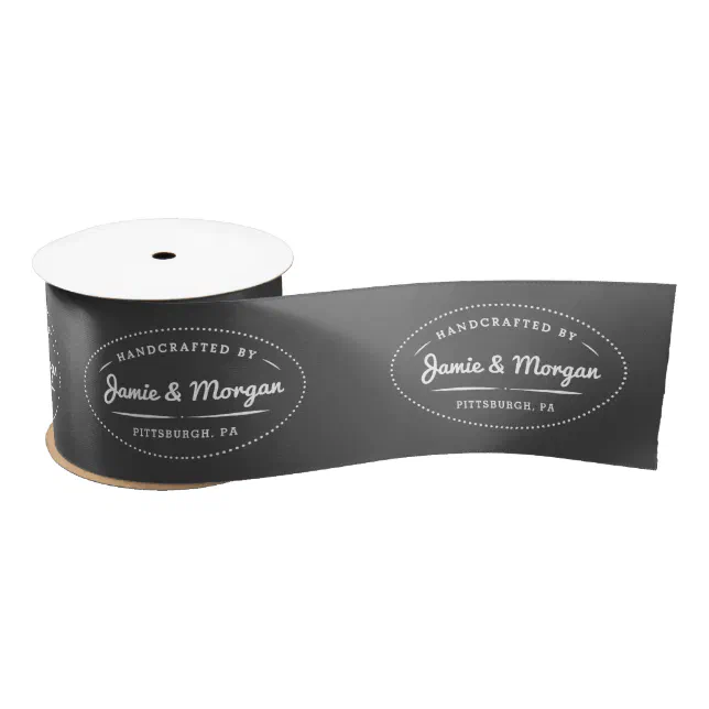 Heritage Handcrafted Name Label Cut and Sew Satin Ribbon | Zazzle