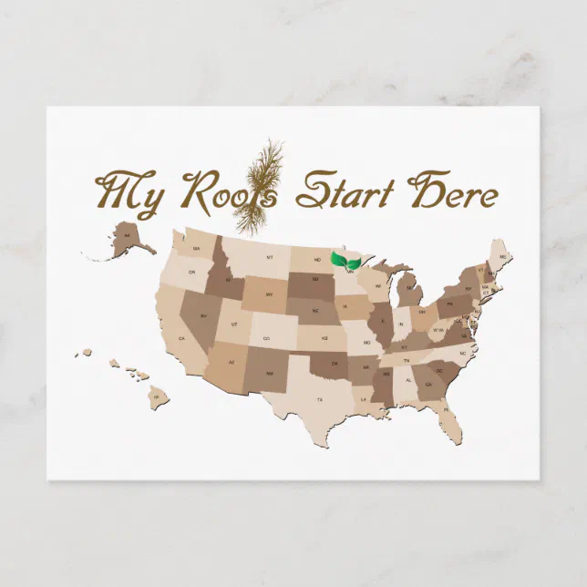 Heritage Roots Postcard | Zazzle