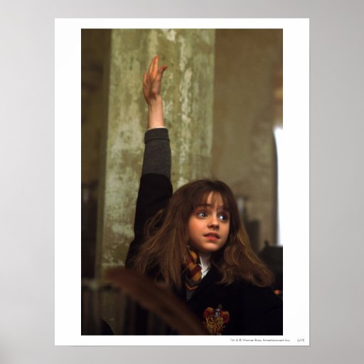 Hermione raises her hand poster | Zazzle