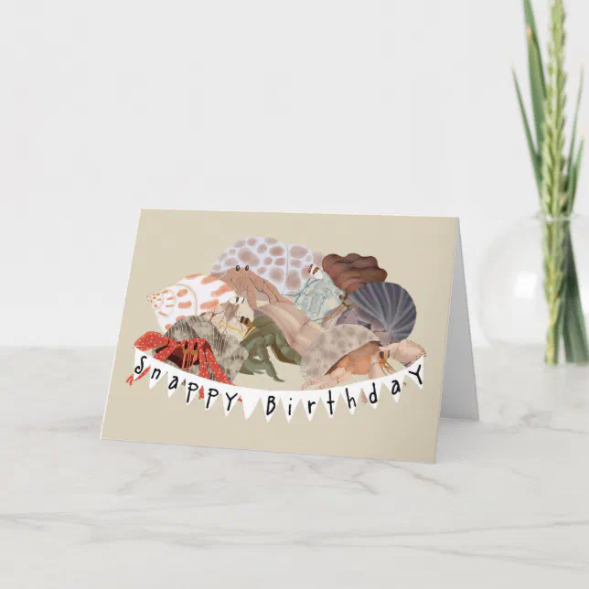 Hermit Crab Birthday Card | Zazzle