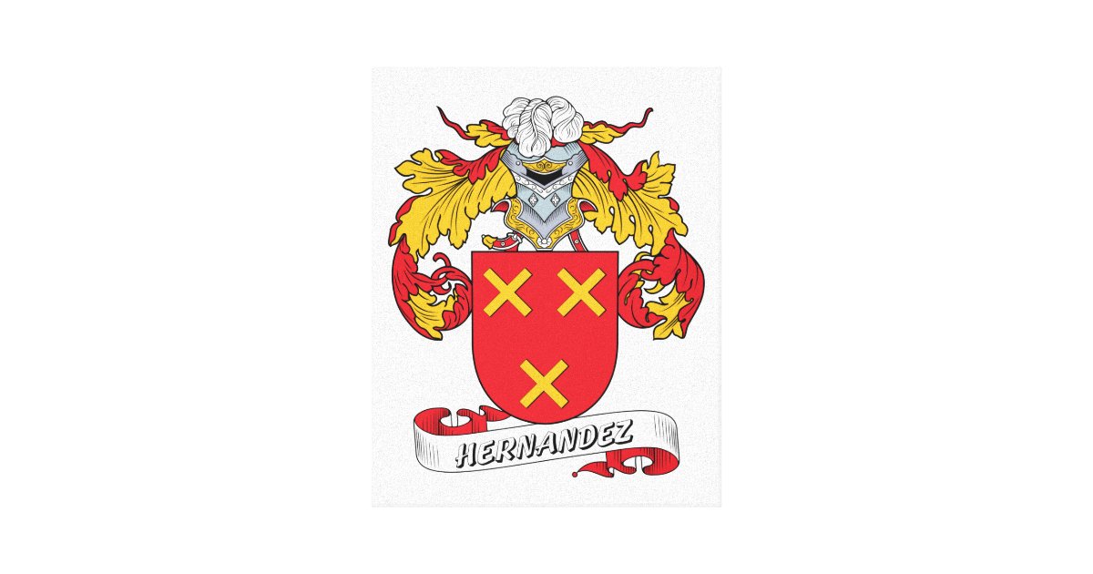 Hernandez Family Crest Canvas Print | Zazzle