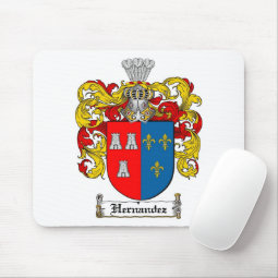 HERNANDEZ FAMILY CREST - HERNANDEZ COAT OF ARMS MOUSE PAD | Zazzle