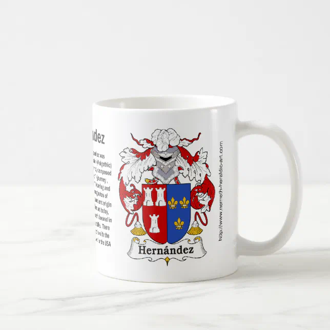 Hernandez Family Crest on a mug | Zazzle